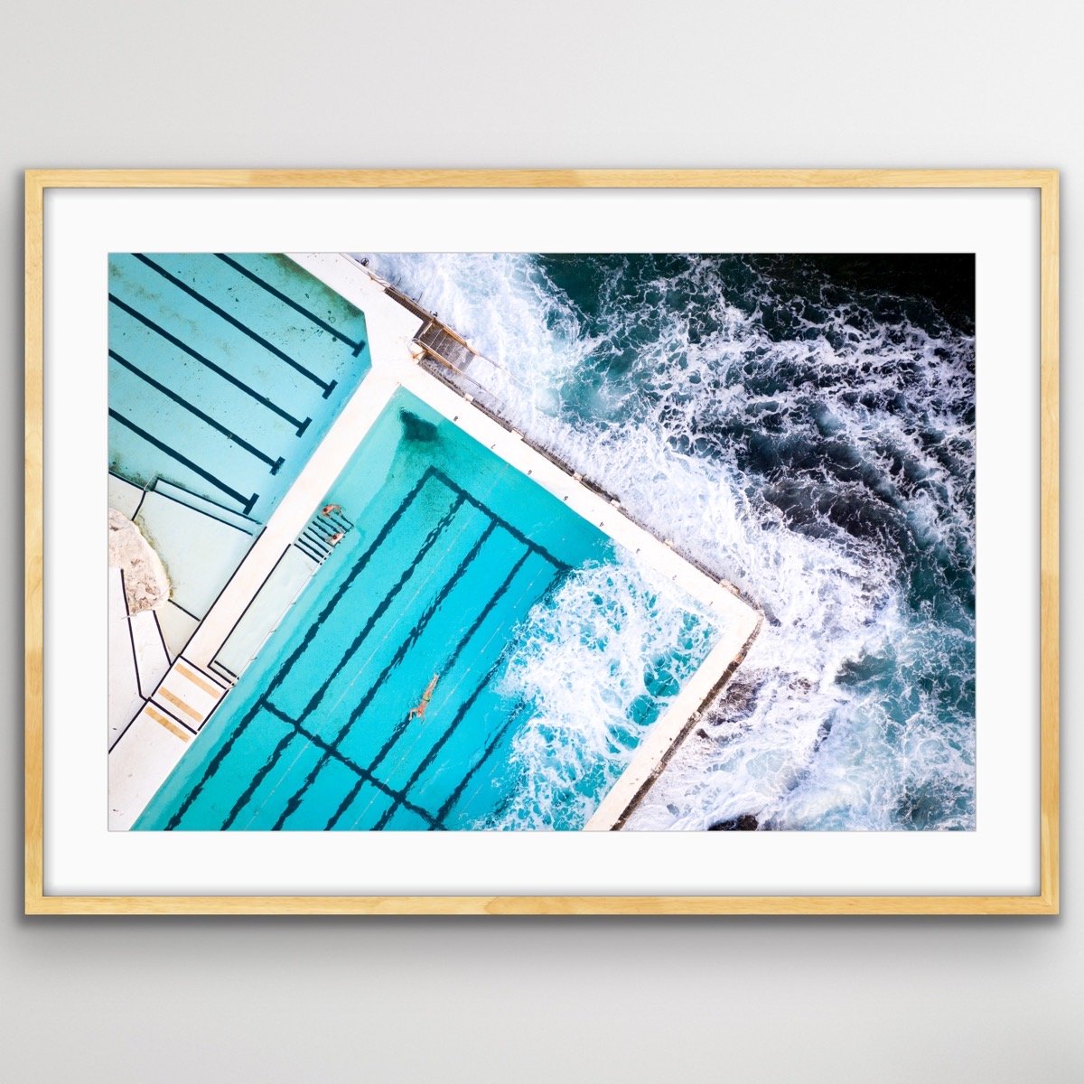 Top Down Aerial, Bondi Icebergs – Riptide Prints
