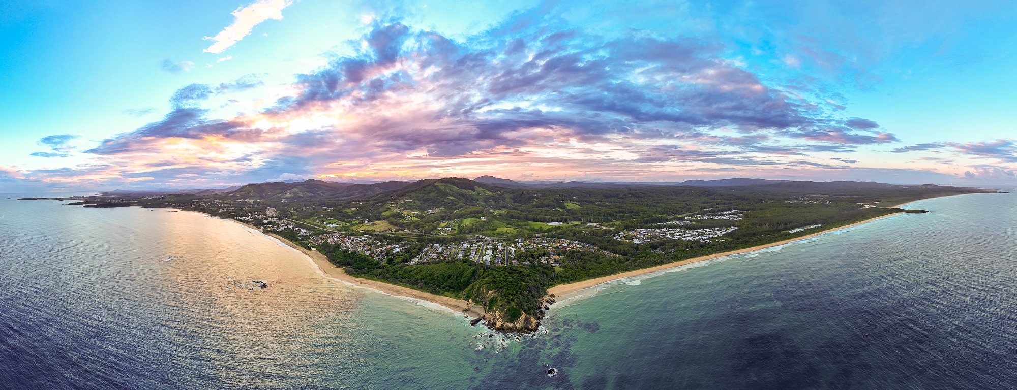 Sapphire Beach Sunset Panorama – Riptide Prints