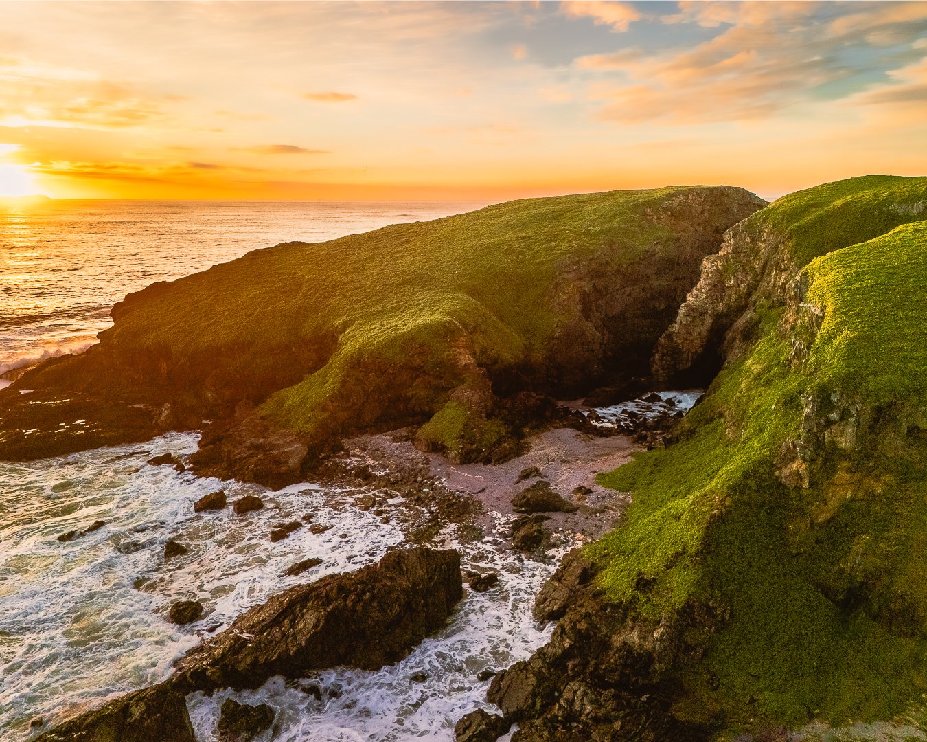 Split Solitary Island Golden Glow – Riptide Prints