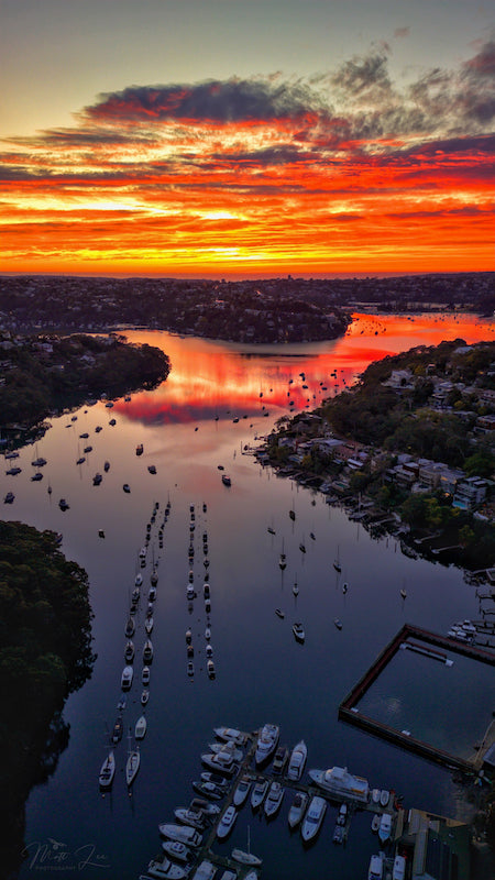 Aerial view @ Sailors bay – Riptide Prints