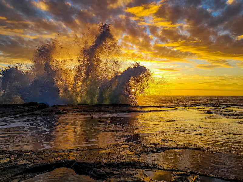 Morning wave meets rocks #2 – Riptide Prints