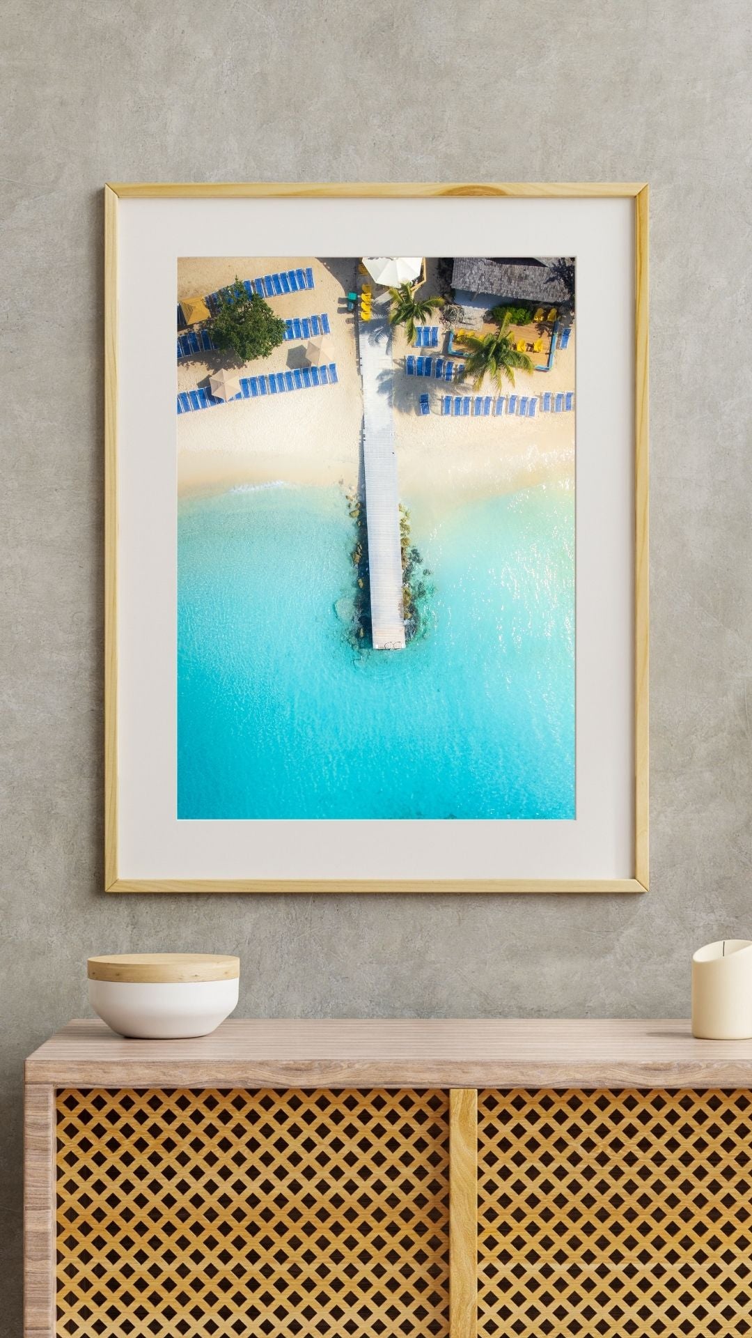 Tropical Paradise Beach Aerial - Coastal Wall Art – Riptide Prints