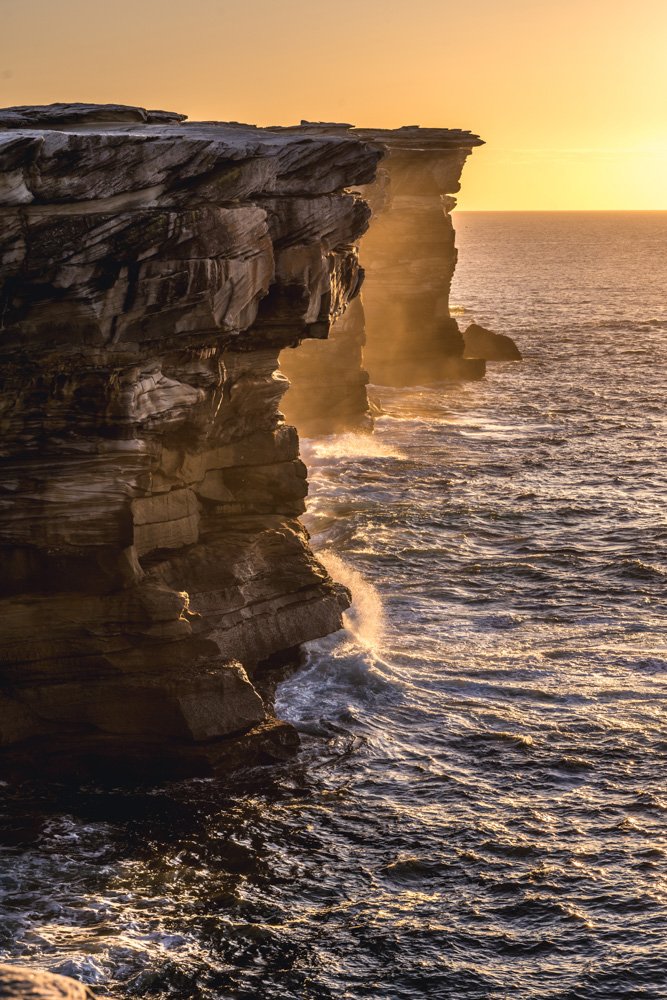 Sunrise by the cliff in Cape Solander Sydney – Riptide Prints