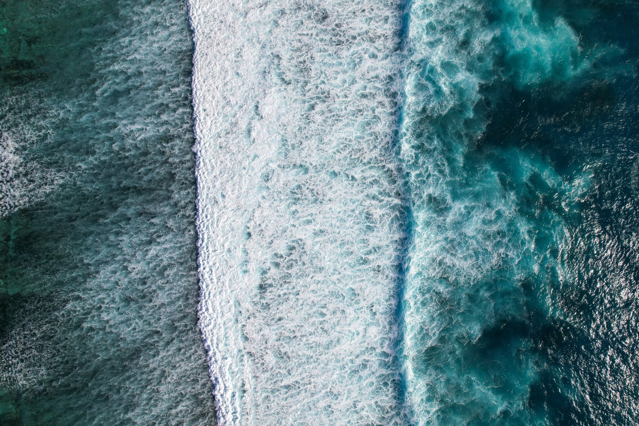 Aerial photo of waves at Cape Range National Park, Western Australia ...