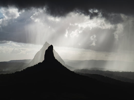 Rain Rays in Glasshouse Mountains – Riptide Prints