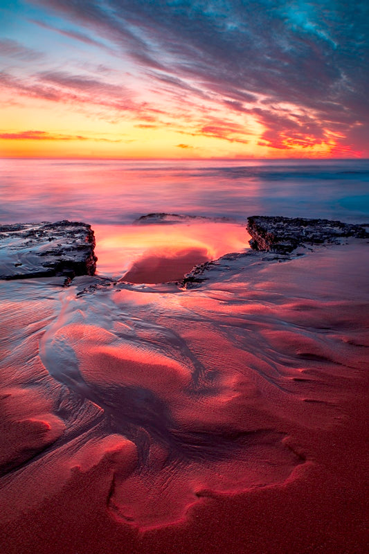 Golden ocean reflection – Riptide Prints