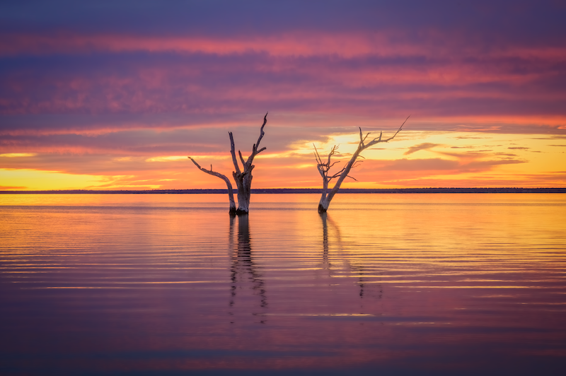 Lake Bonney Purple Sunset - Barmera South Australia – Riptide Prints