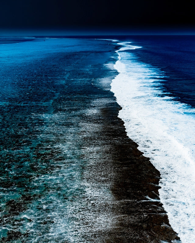 Black Reef Aerial Vertical - South Pacific – Riptide Prints